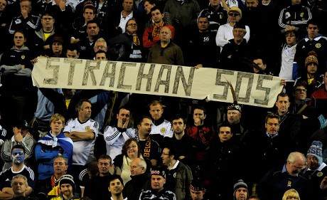 Scotland Fans Hold Banner Asking Gordon Editorial Stock Photo - Stock ...