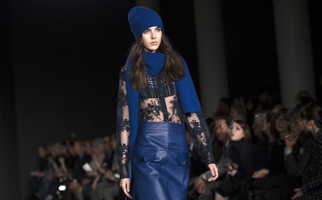 Model Presents Creation By Daks During Editorial Stock Photo - Stock ...