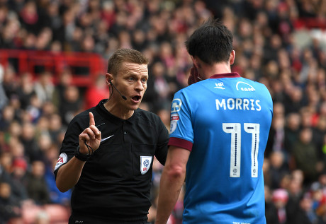 Referee Michael Jones Talks Josh Morris Editorial Stock Photo - Stock ...
