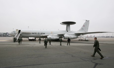 Presentation Awacs Aircraft Which Patrolls Air Editorial Stock Photo ...