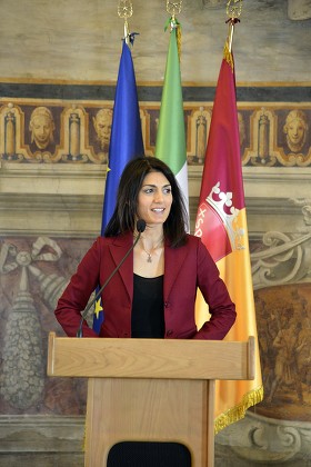Virginia Raggi Mayor Rome During Inauguration Editorial Stock Photo ...