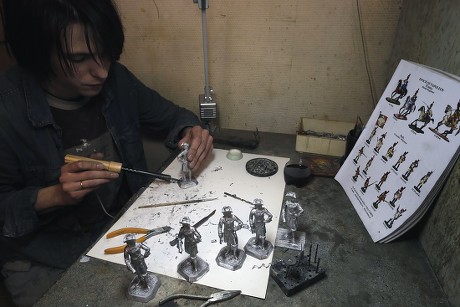 Employee Makes Tin Soldiers Factory Niena Editorial Stock Photo - Stock ...