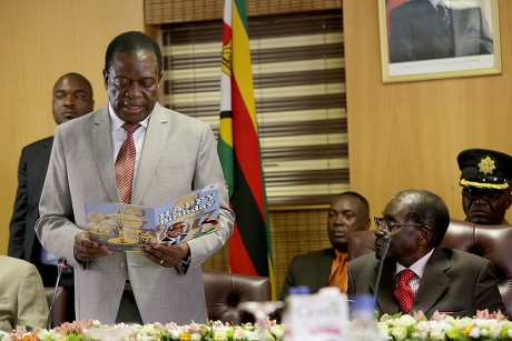 Deputy Emmerson Mnangagwa L Reads Birthday Editorial Stock Photo ...