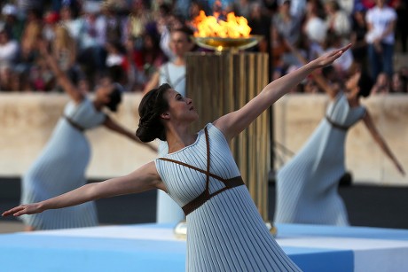Handover Ceremony of the Olympic Flame - Apr 2016 Stock Pictures ...