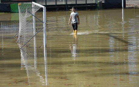 Soccer Pitch Flooded After Seveso River Editorial Stock Photo - Stock ...