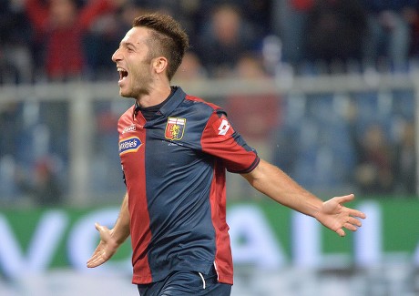 Genoas Andrea Bertolacci Jubilates After Scoring Editorial Stock Photo ...