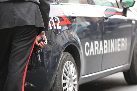 Italian Carabinieri Officer Holds His Gun Editorial Stock Photo - Stock ...