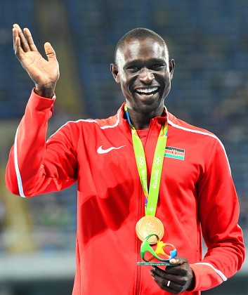 David Lekuta Rudisha Kenya Celebrates On Editorial Stock Photo - Stock ...