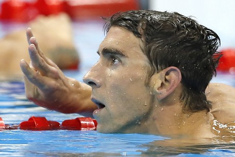 Michael Phelps Usa Celebrates His Fourth Editorial Stock Photo - Stock ...