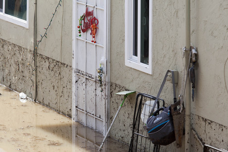 Debris Marks High Water Level Along Editorial Stock Photo - Stock Image ...