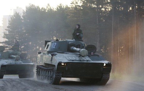 Column Belarus Army Armored Personnel Carrier Editorial Stock Photo ...