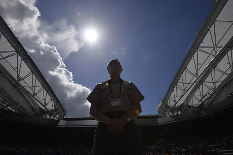 Security Guard On Centre Court During Editorial Stock Photo - Stock ...