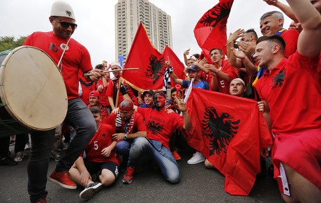 Albanian Fans Gather Near Stadium Before Editorial Stock Photo - Stock ...