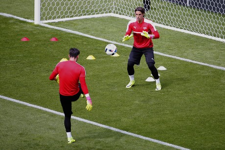 Swiss Goalkeeper Yann Sommer R Performs Editorial Stock Photo - Stock ...