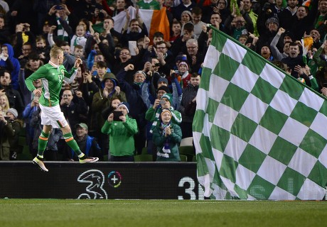 Irelands James Mcclean Celebrates Scoring During Editorial Stock Photo ...