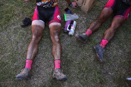 Riders Dust Lines On Their Legs Editorial Stock Photo - Stock Image ...