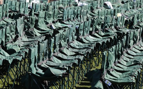 Masters Chairs Circle Eighteenth Green During Editorial Stock Photo ...