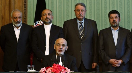 Afghan President Ashraf Ghani C Delivers Editorial Stock Photo - Stock ...