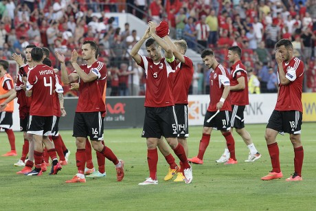 Albanian National Soccer Team Celebrates Their Editorial Stock Photo ...