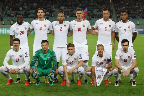 Norwegian National Soccer Team Players Pose Editorial Stock Photo ...