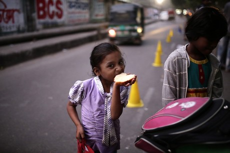 Bangladeshi Unprivileged Child Eats Piece Cake Editorial Stock Photo ...