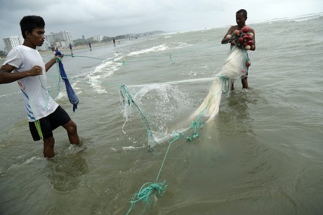 Fishermen Catch Fish Using Net On Editorial Stock Photo - Stock Image ...
