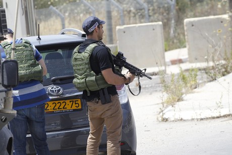Israeli Soldiers Police Check Area Around Editorial Stock Photo - Stock ...