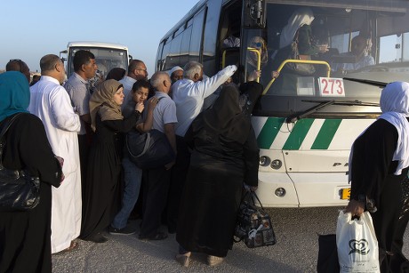 Palestinian Boarding Bus On Tarmac Unused Editorial Stock Photo - Stock ...