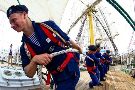 Cadets Work Onboard Russian Training Ship Editorial Stock Photo - Stock ...
