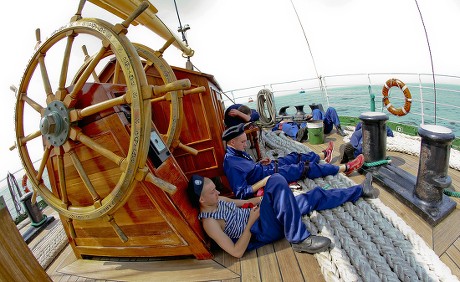 Cadet Rest Onboard Russian Training Ship Editorial Stock Photo - Stock ...