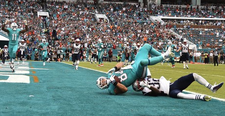 Miami Dolphins Devante Parker L Celebrates Editorial Stock Photo ...