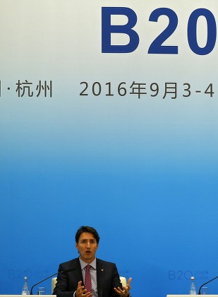 Canadian Prime Minister Justin Trudeau Speaks Editorial Stock Photo ...