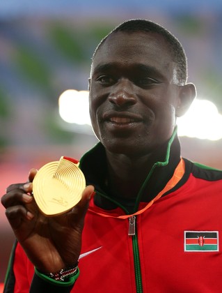 David Rudisha Kenya Poses His Gold Editorial Stock Photo - Stock Image ...