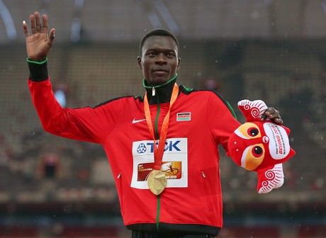 Nicholas Bett Kenya Celebrates On Podium Editorial Stock Photo - Stock ...