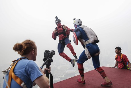 Jumpers Superhero Costumes Matthew Blanke Us Editorial Stock Photo ...