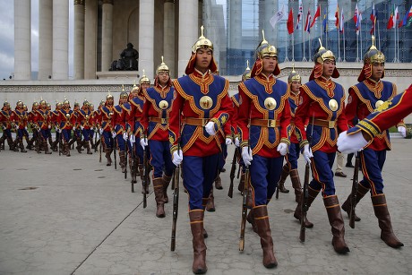Mongolian Honour Guard Prepare Ahead Welcome Editorial Stock Photo ...