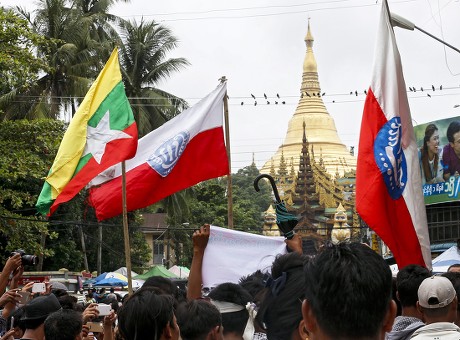 Rakhine Ethnic Wears Rakhine National Flag Editorial Stock Photo ...