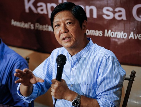 Senator Ferdinand Bongbong Marcos Junior Gestures Editorial Stock Photo ...