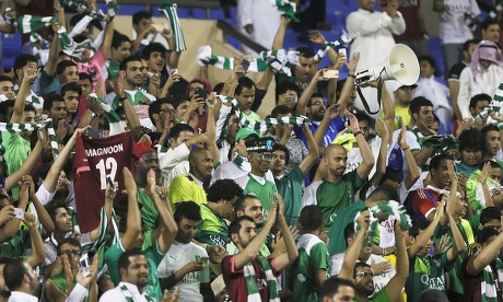 Alahli Fans Cheer Their Team During Editorial Stock Photo - Stock Image ...