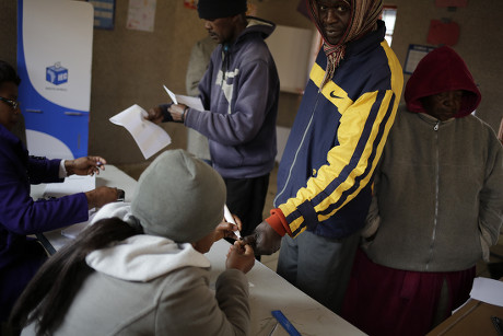 Voters Thumb Inked Before Casting His Editorial Stock Photo - Stock ...