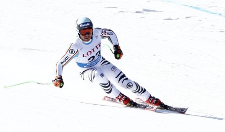 Andreas Sander Germany Speeds Down Slope Editorial Stock Photo - Stock ...