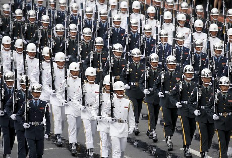 Taiwan Honor Guards March Formation During Editorial Stock Photo ...