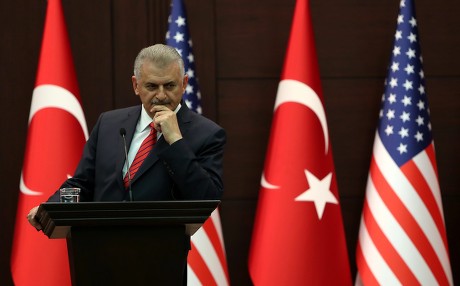 Turkish Prime Minister Binali Yildirim Listens Editorial Stock Photo ...