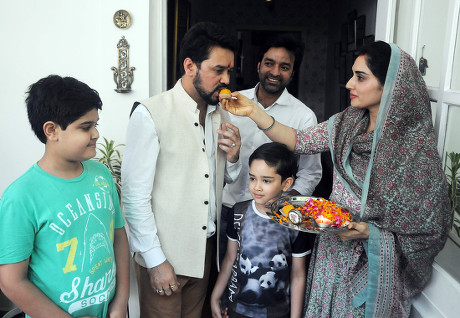 Shefali Thakur R Wife Anurag Thakur Editorial Stock Photo - Stock Image ...