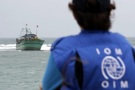 International Organisation Migration Iom Employee Watches Editorial ...