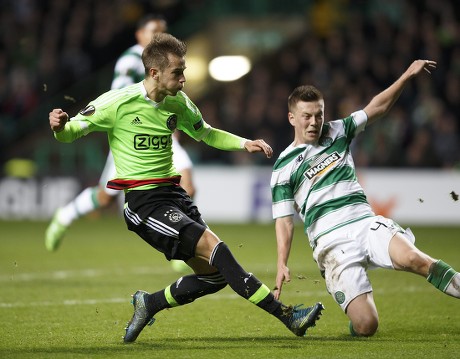 Callum Mcgregor Celtic R Challenges Vaclav Editorial Stock Photo ...