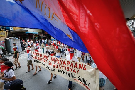 Filipino Communists March Along Street During Editorial Stock Photo ...