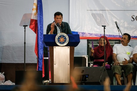 Philippine President Rodrigo Duterte Gestures His Editorial Stock Photo ...