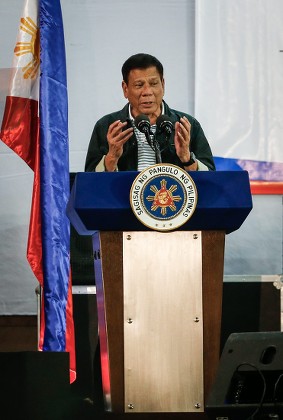 Philippine President Rodrigo Duterte Gestures His Editorial Stock Photo ...