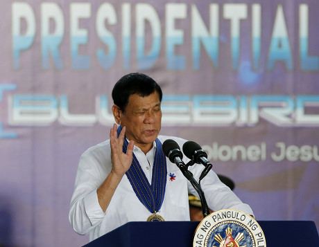 Filipino President Rodrigo Duterte Reviews Honor Editorial Stock Photo ...